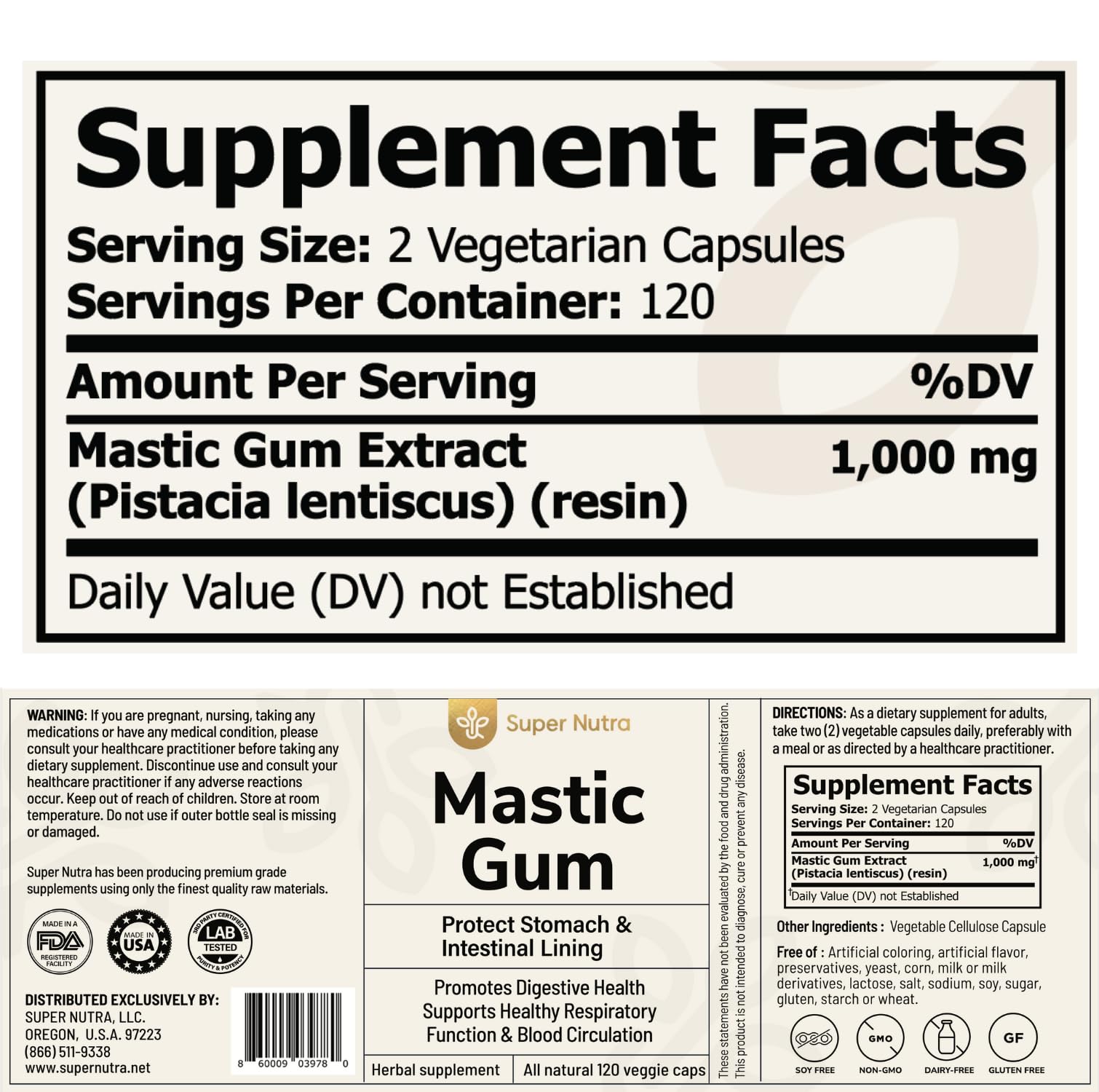 Daily mineral support with Mastic gum