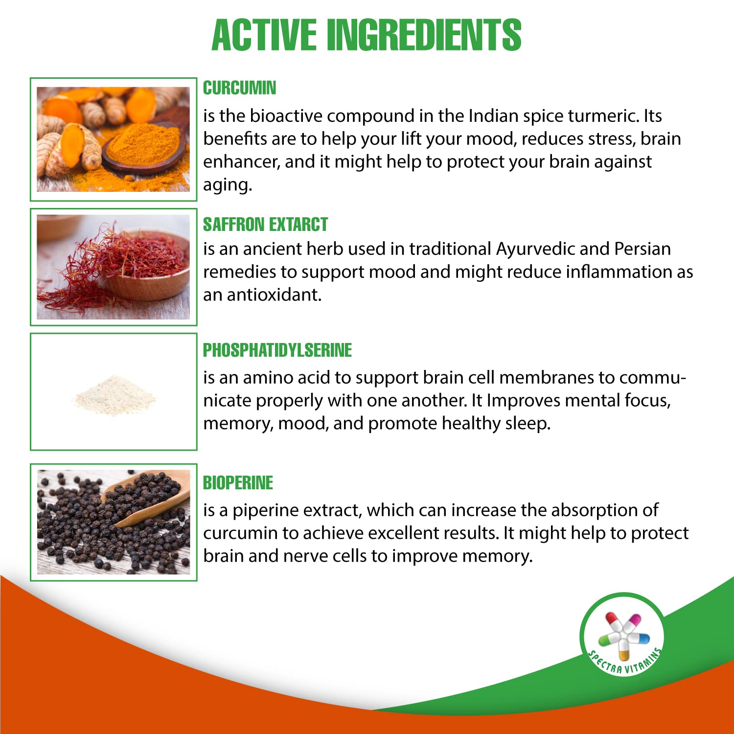 Daily mood enhancement vitamin capsules