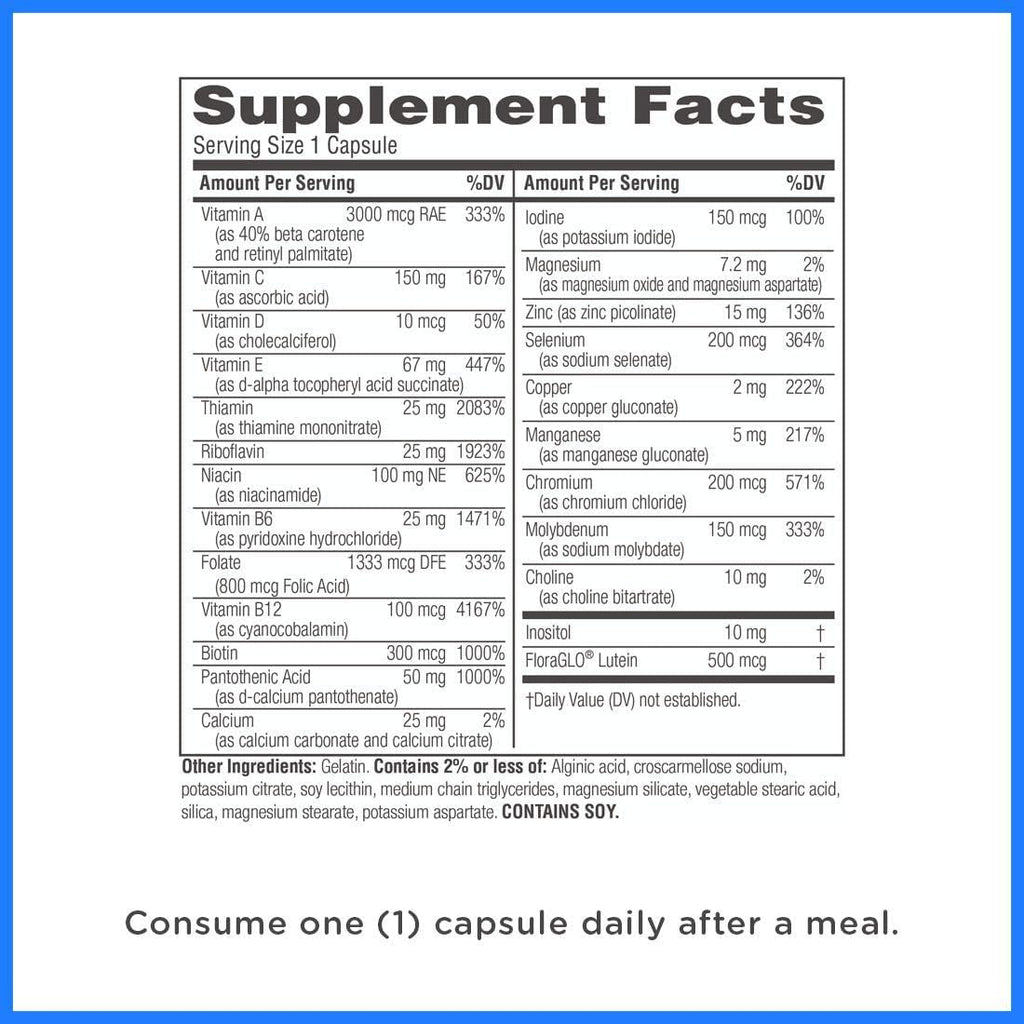 Daily multivitamin for active lifestyles