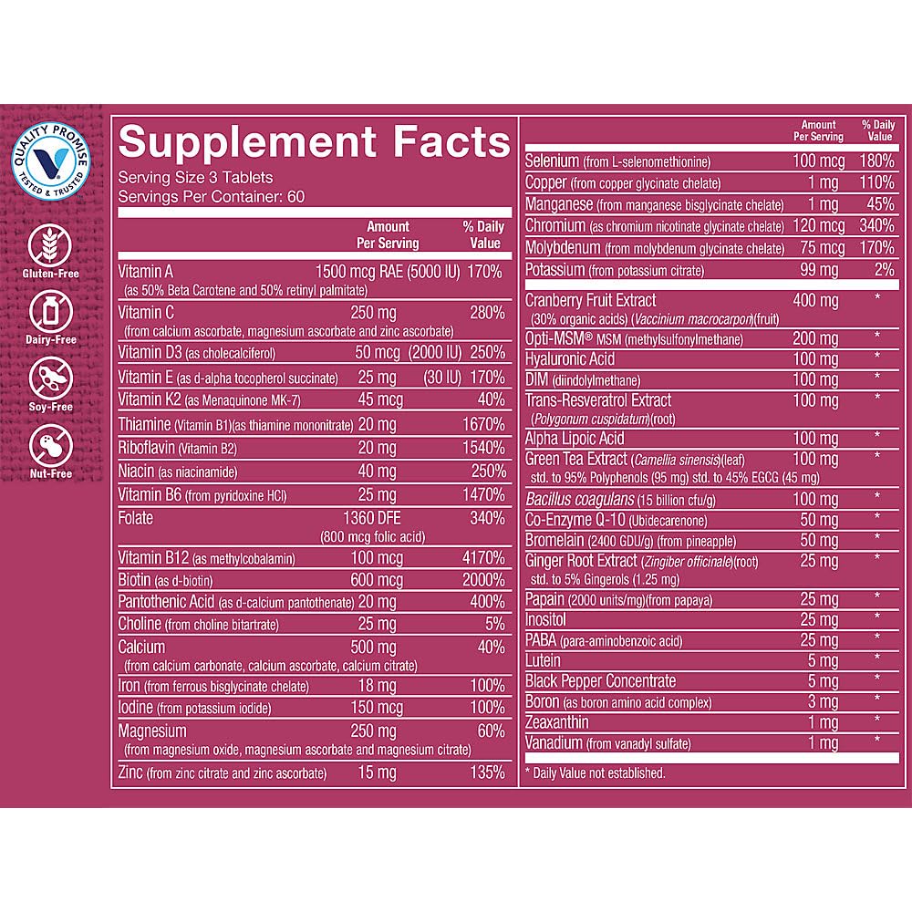 daily multivitamin for active women