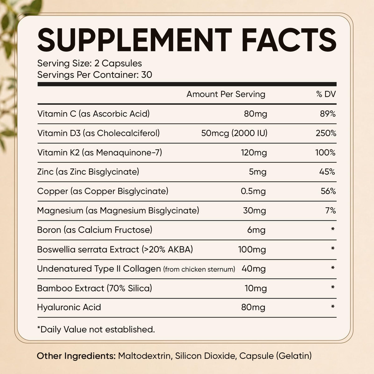 Daily multivitamin for joint wellness
