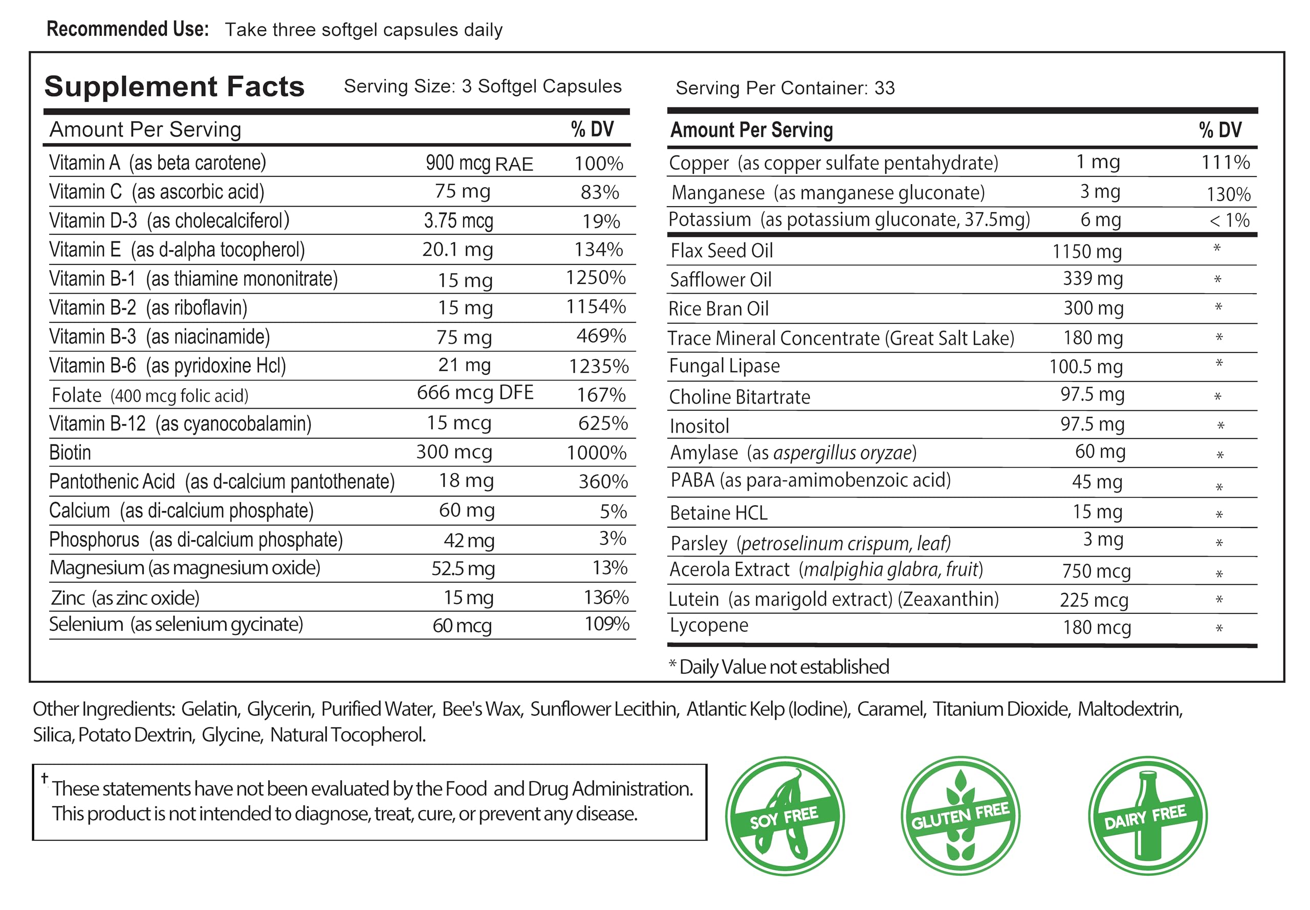 daily multivitamin for men and women