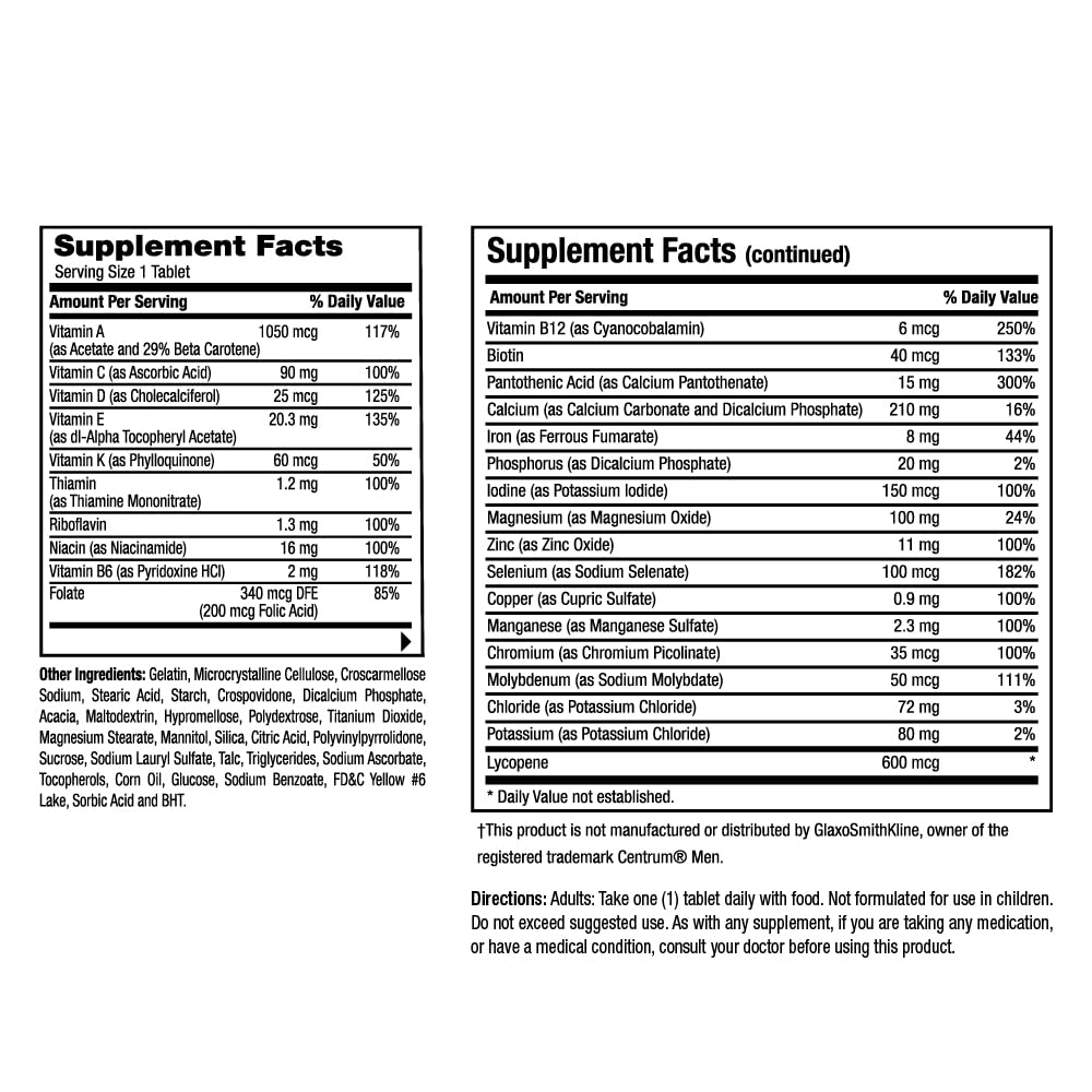 daily multivitamin for men's health