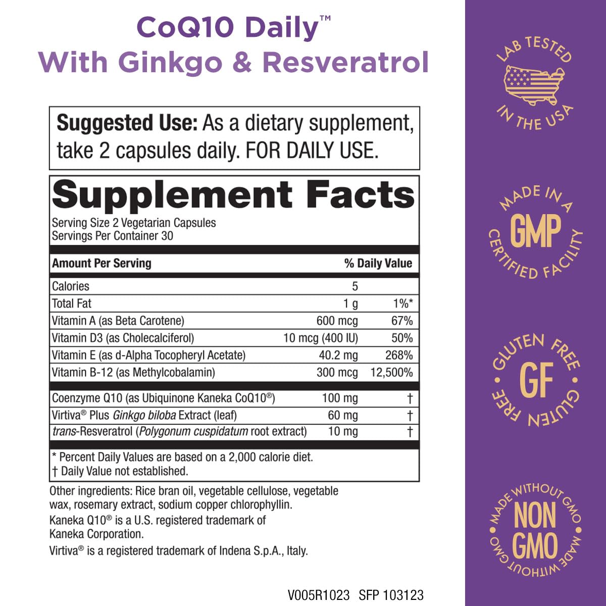 Daily multivitamin for men with CoQ10