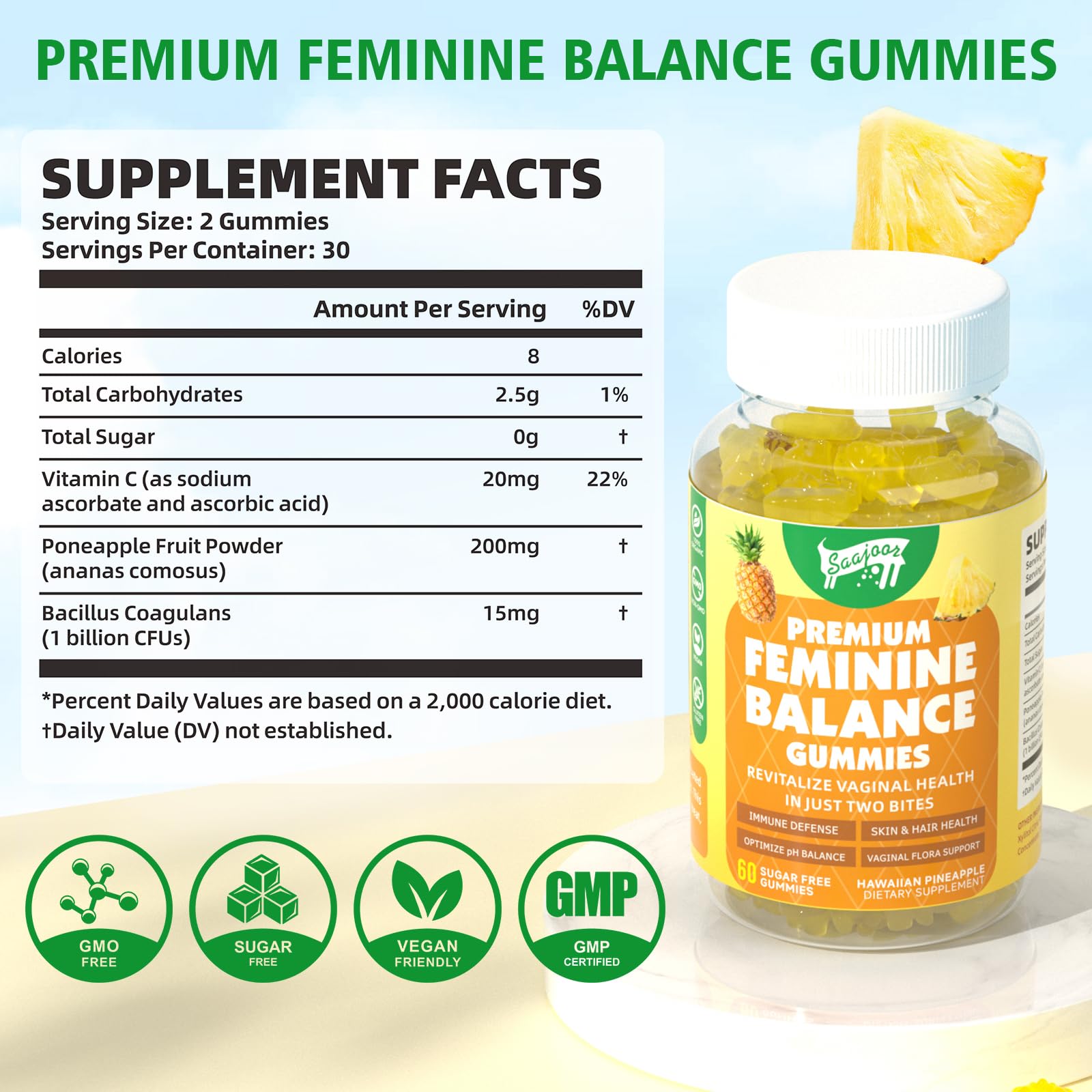 Daily multivitamin gummy supplement