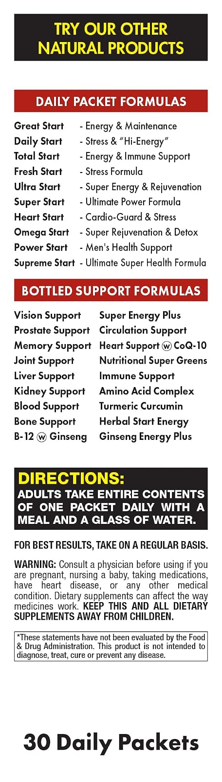 Daily multivitamin pack for men