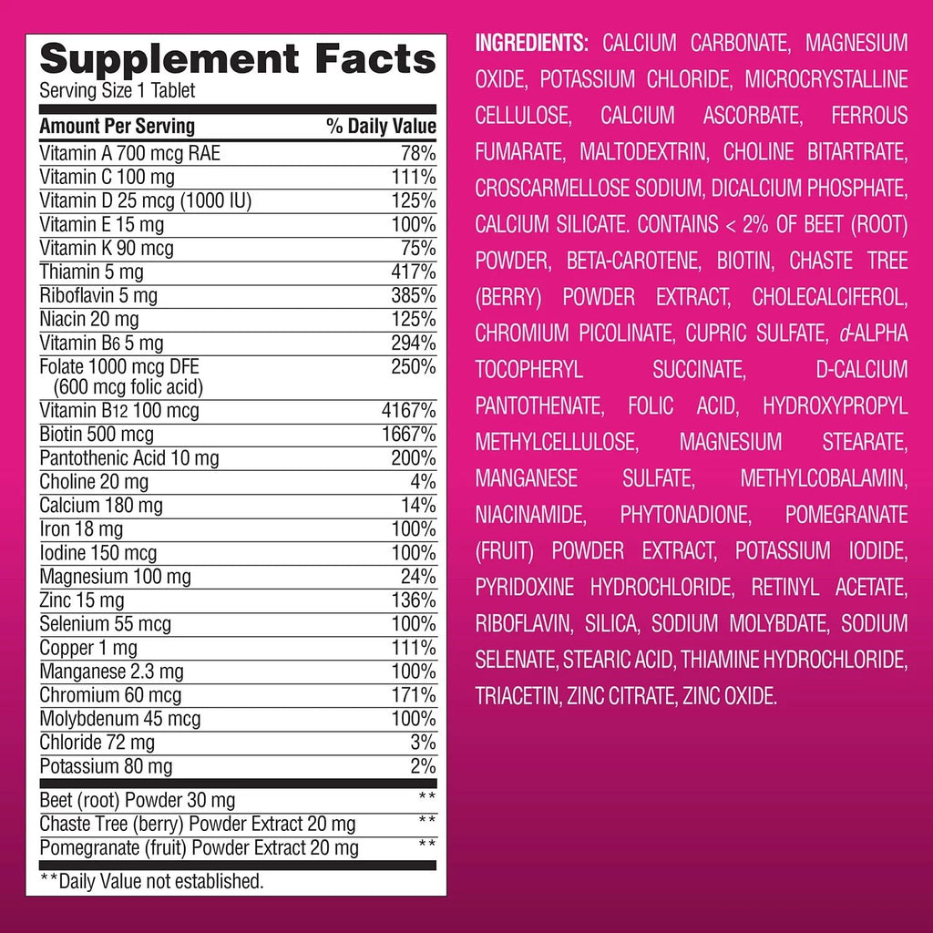 Daily multivitamin tablets for health