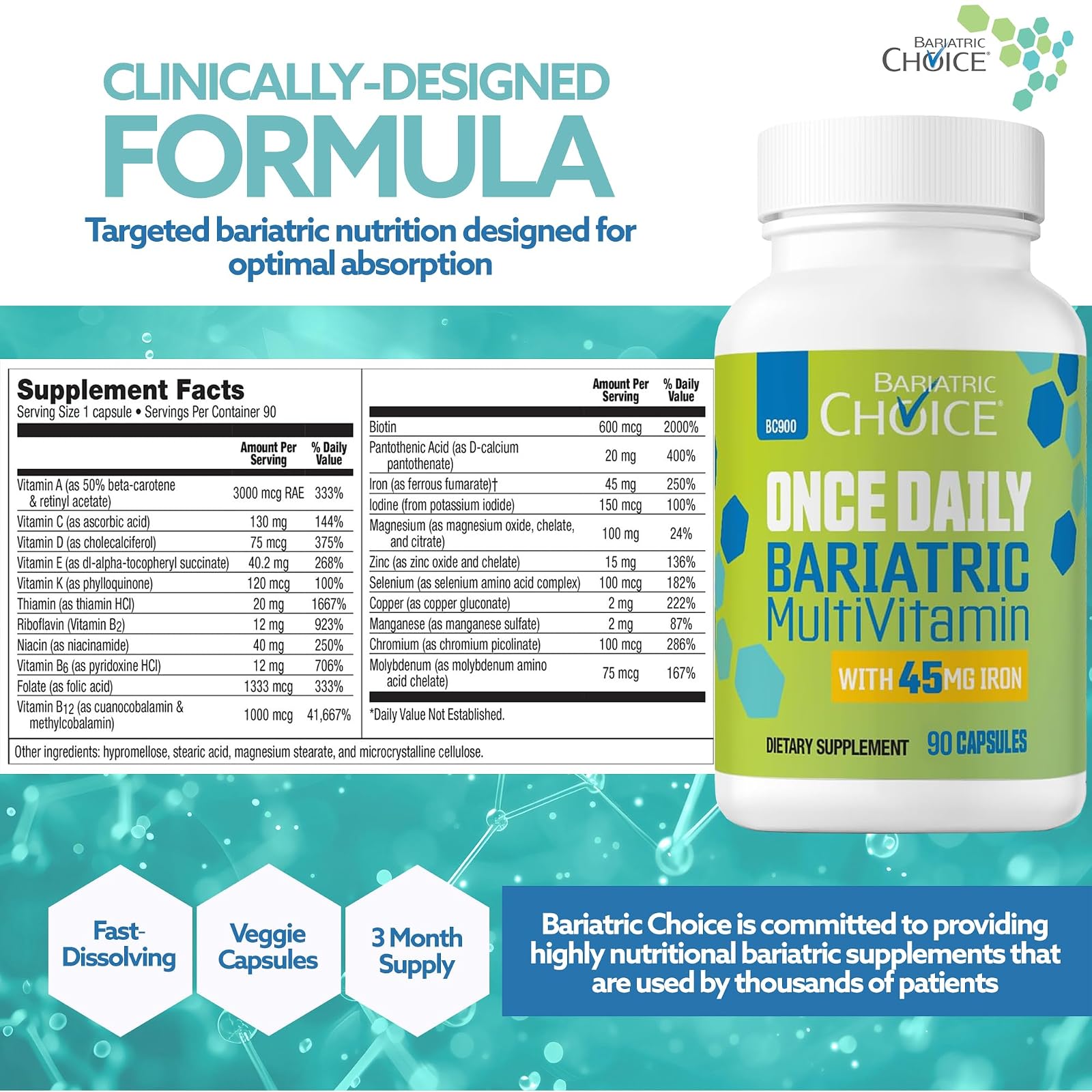 Daily multivitamin tablets for seniors