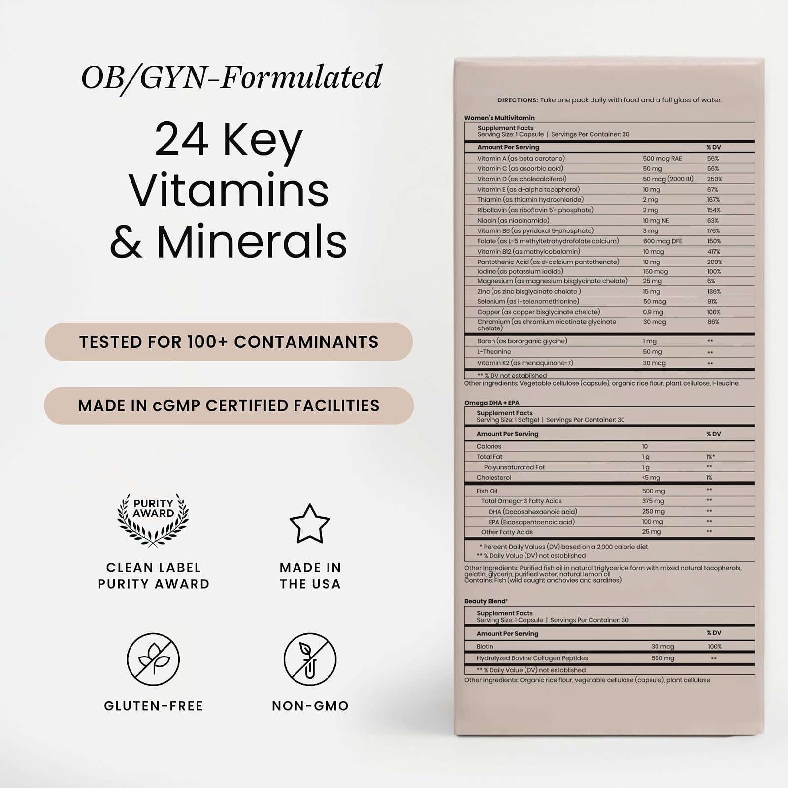 Daily multivitamin trio for vitality