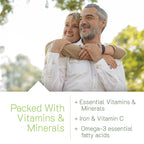 Daily multivitamin with iron support