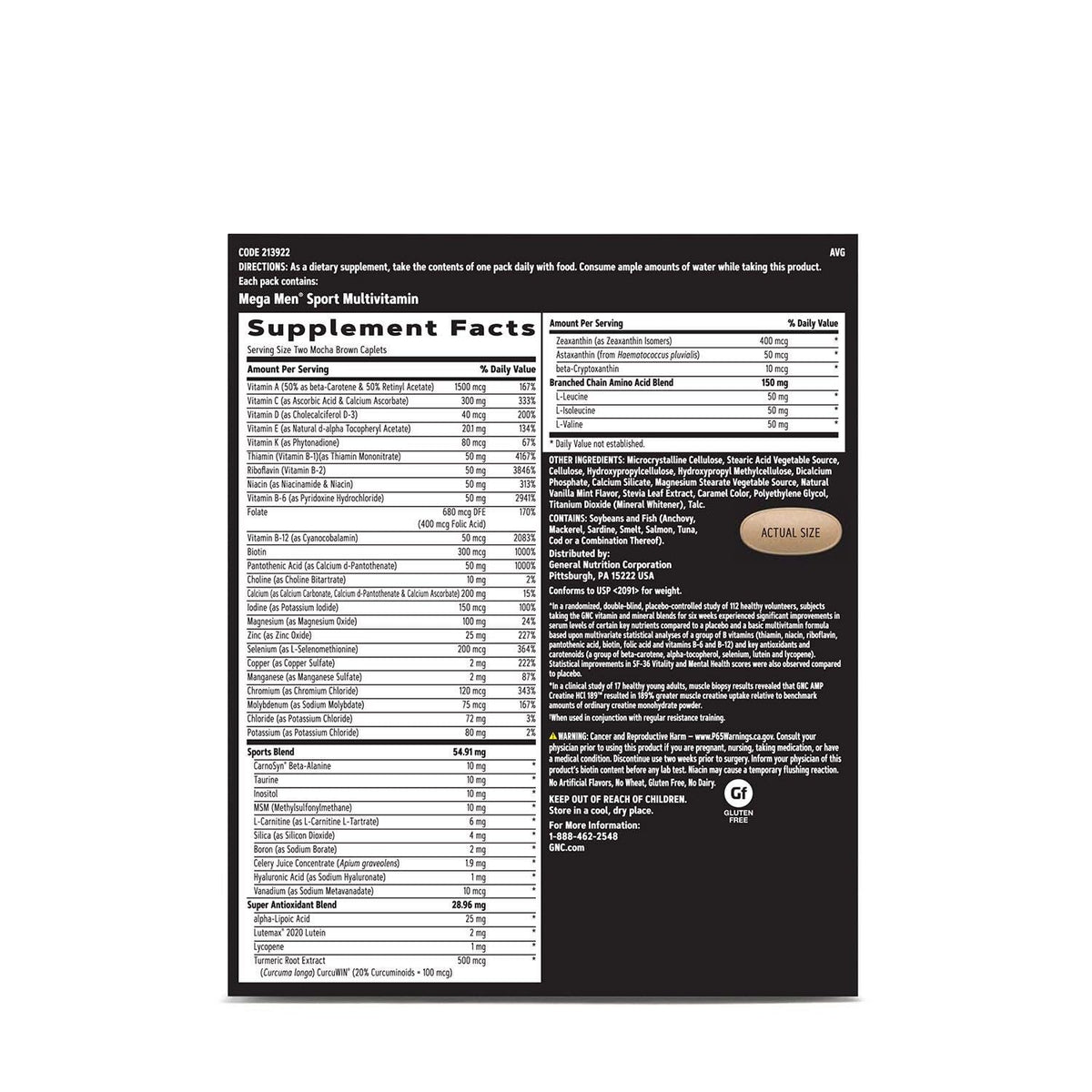 Daily multivitamins for active men