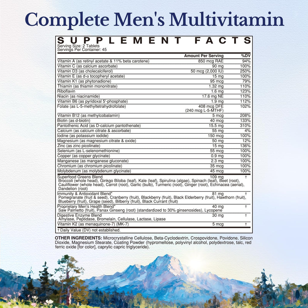 daily multivitamins for active men