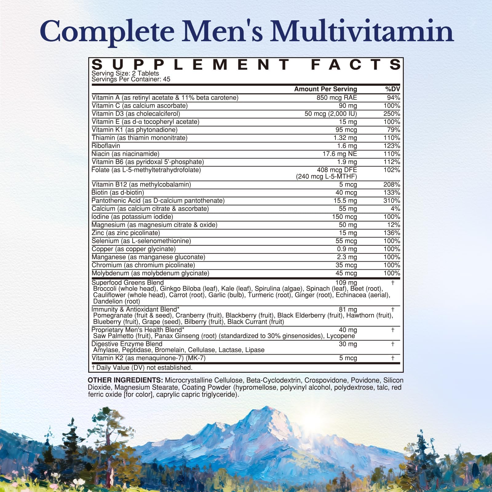 daily multivitamins for active men