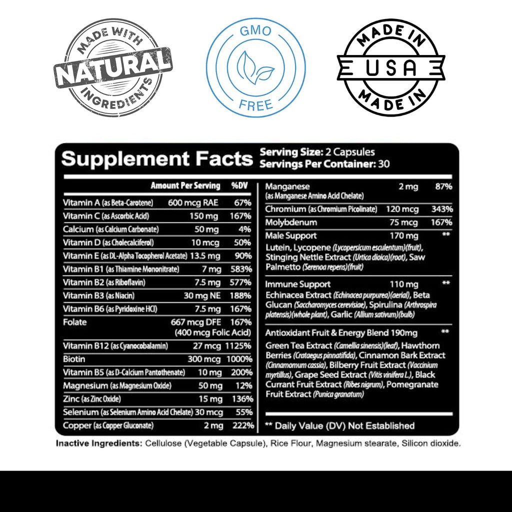 daily multivitamins for active men