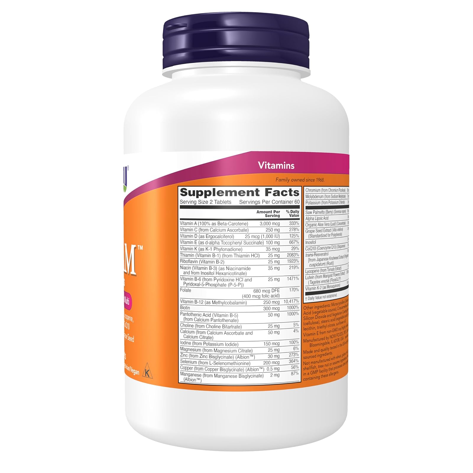 daily multivitamins for active men