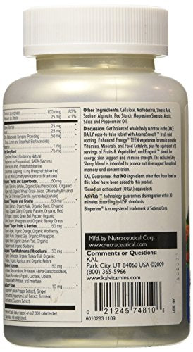daily multivitamins for active teens