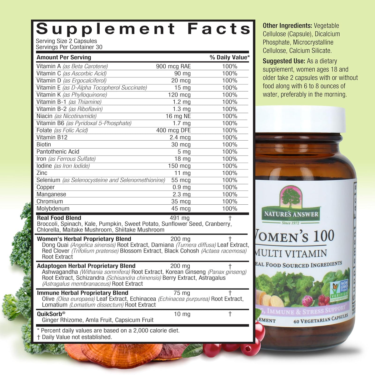 Daily multivitamins for active women