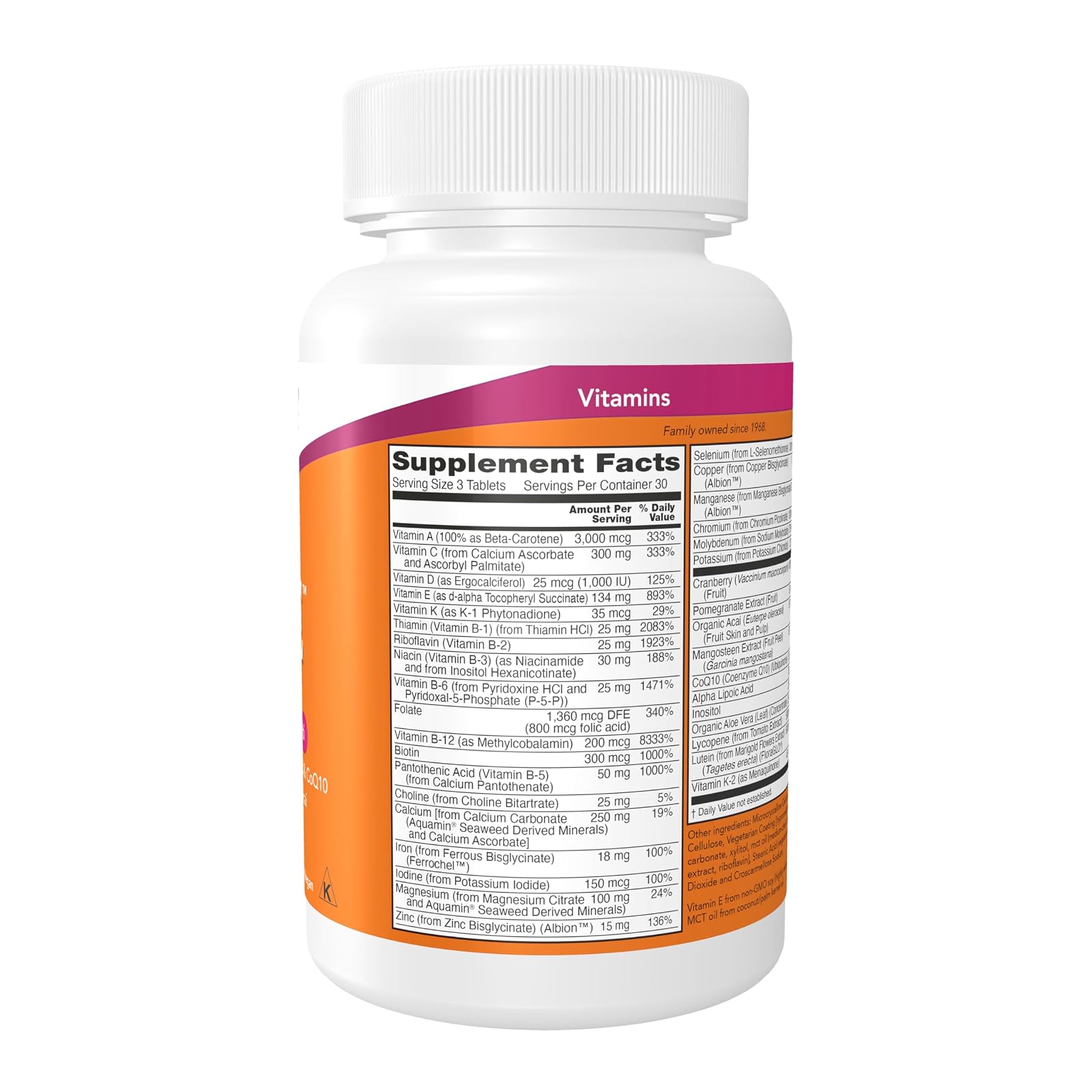 daily multivitamins for active women