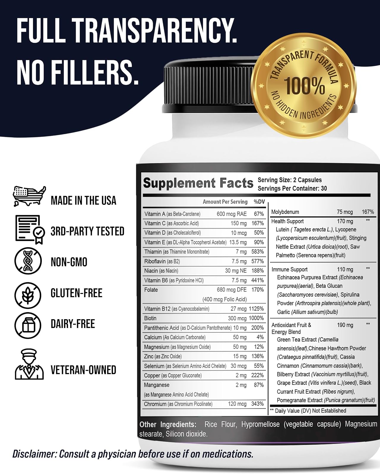 daily multivitamins for men health