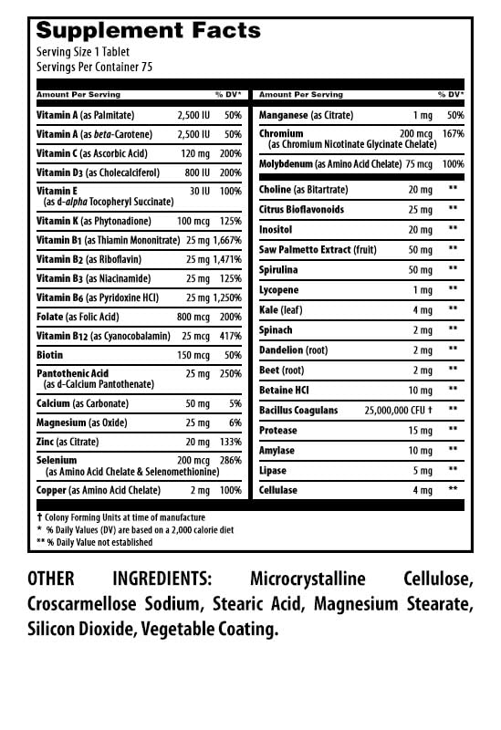 daily multivitamins for men's health