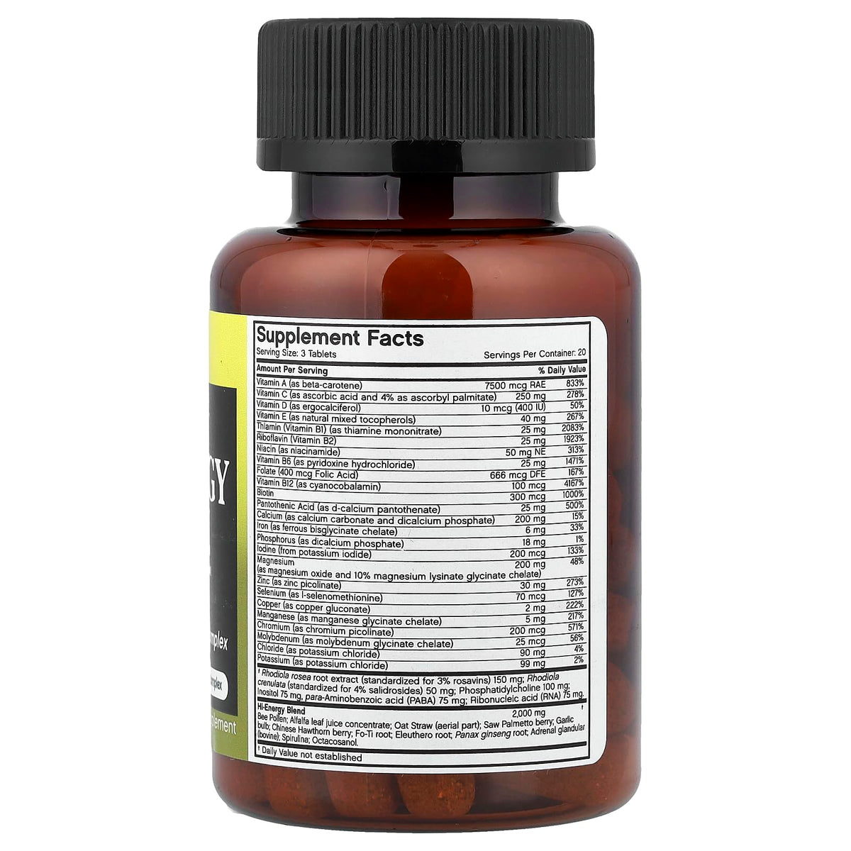 Daily multivitamins for men's health