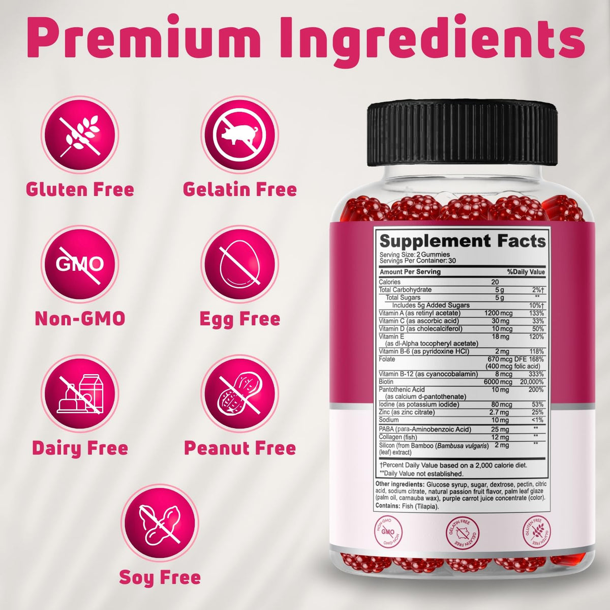 Daily multivitamins for vibrant skin health