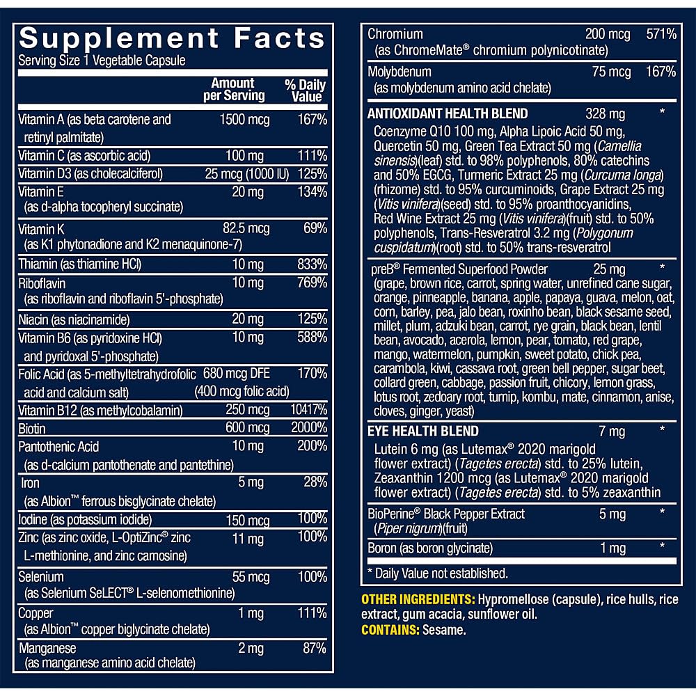 daily multivitamins for women's health