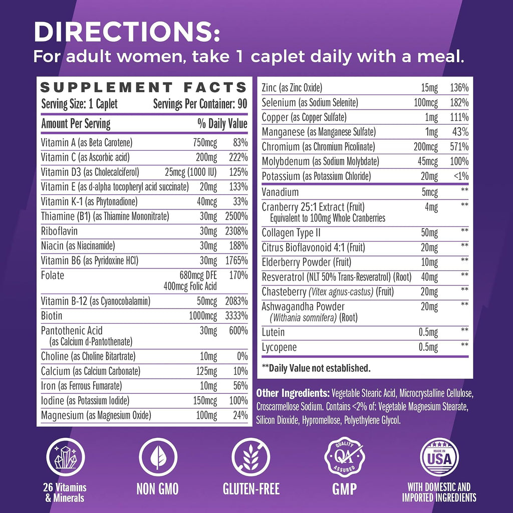 daily multivitamins for women's health