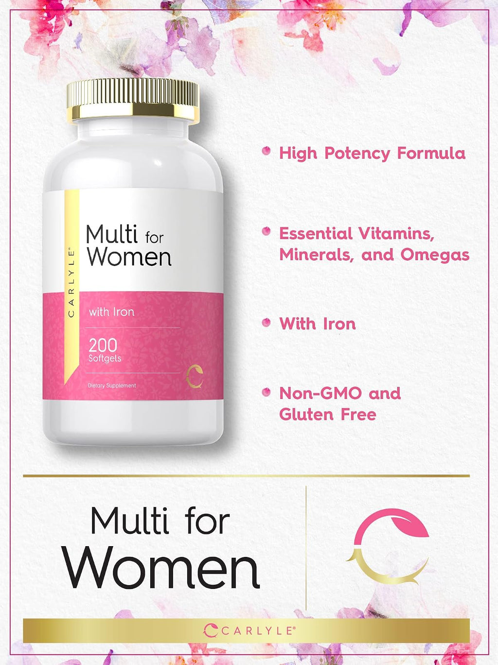 Daily multivitamins for women's wellness