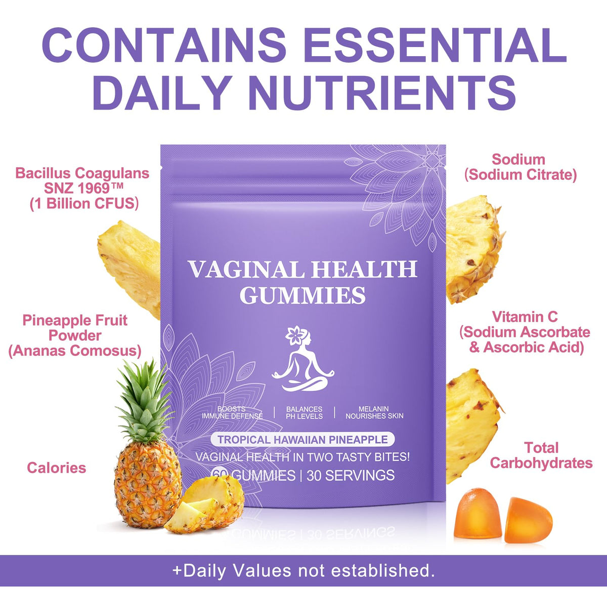 Daily multivitamins for women's wellness