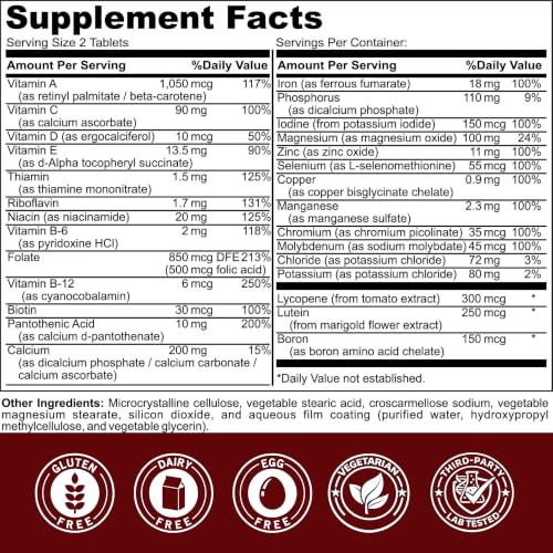 Daily multivitamins with essential nutrients