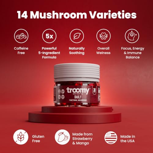Daily mushroom gummies for energy boost