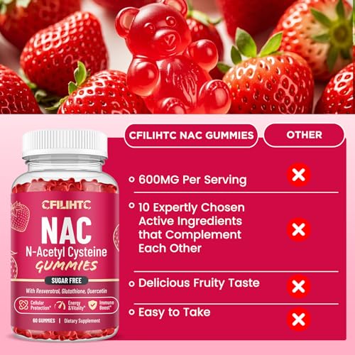 Daily NAC gummies for respiratory health