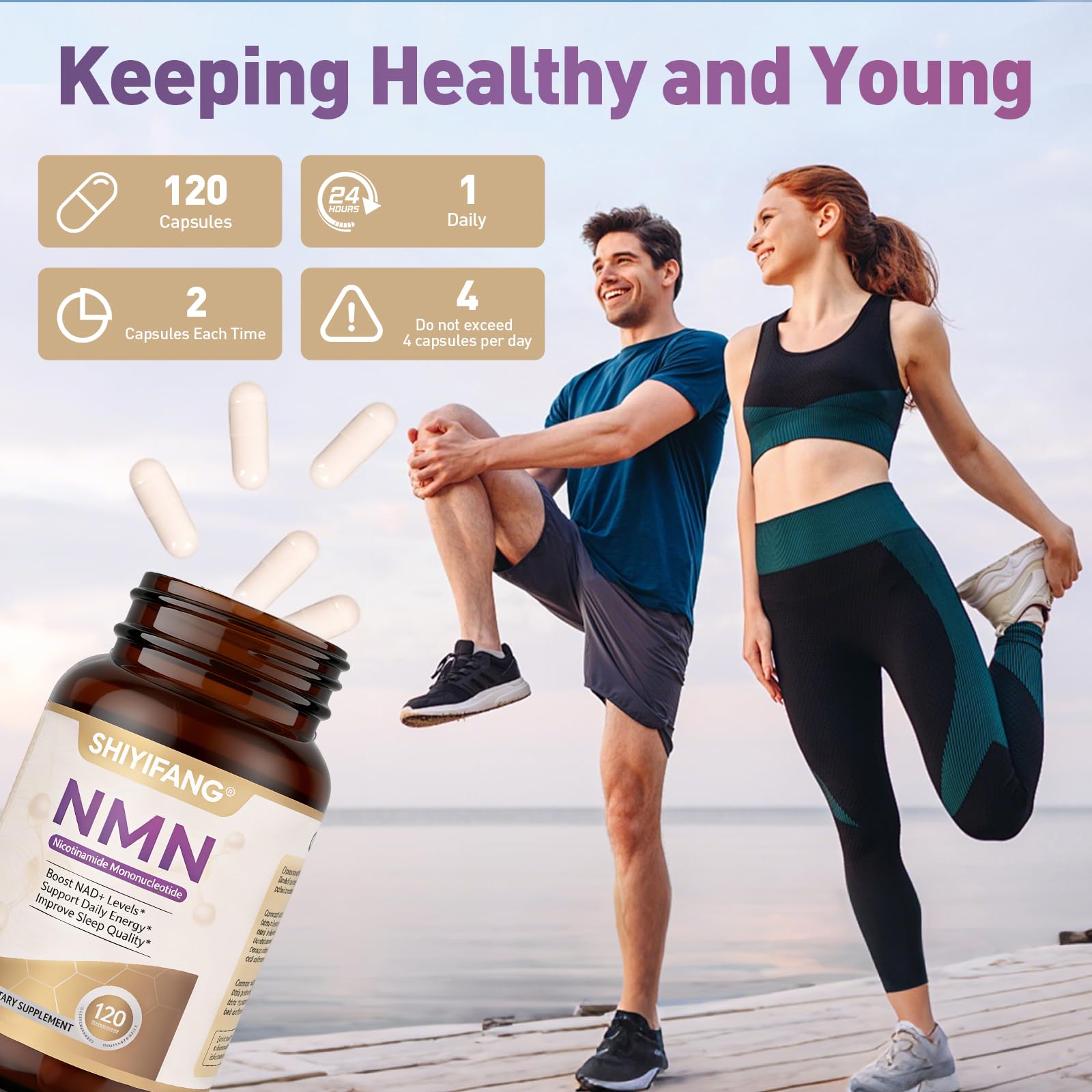 Daily NMN capsules for wellness