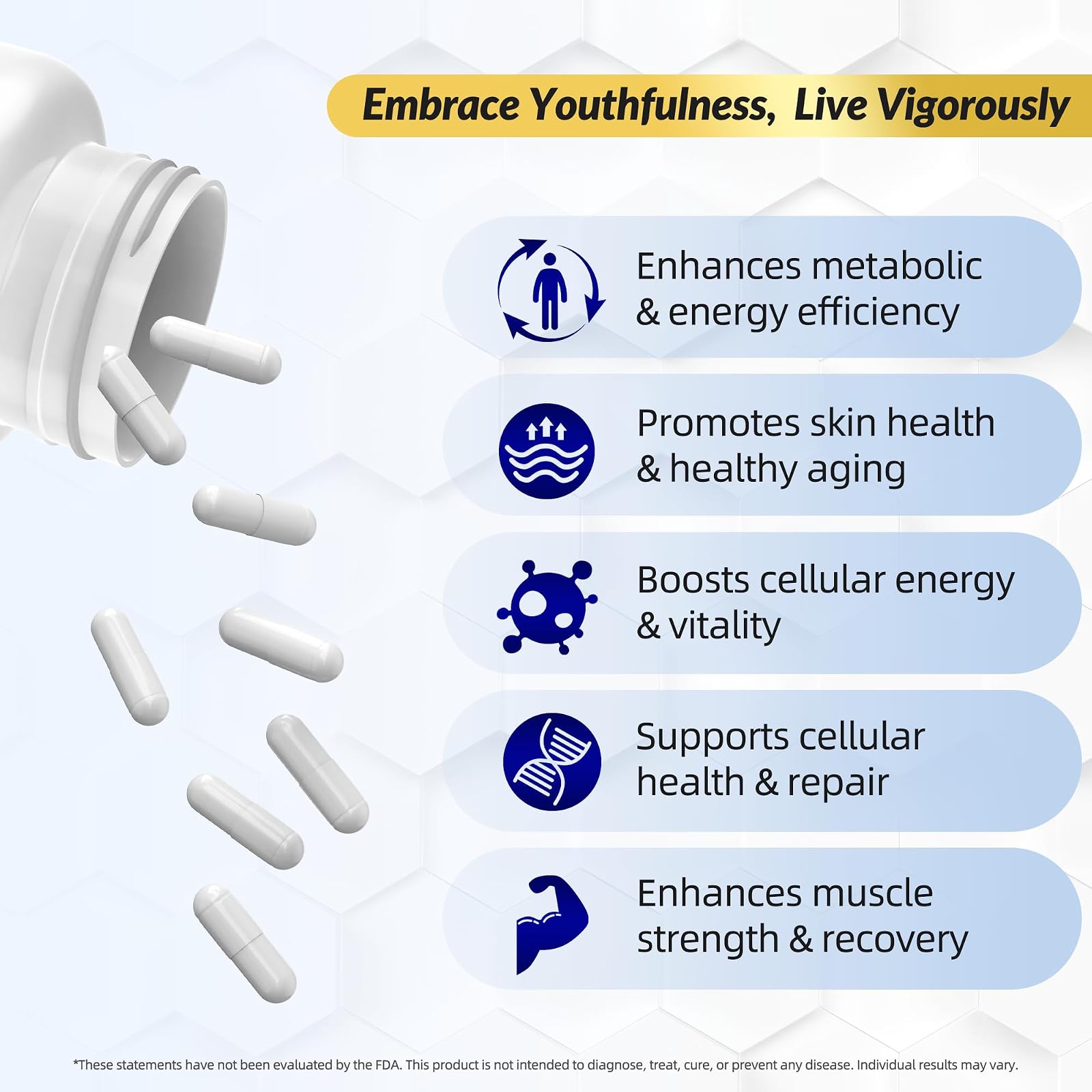 Daily NMN capsules for wellness