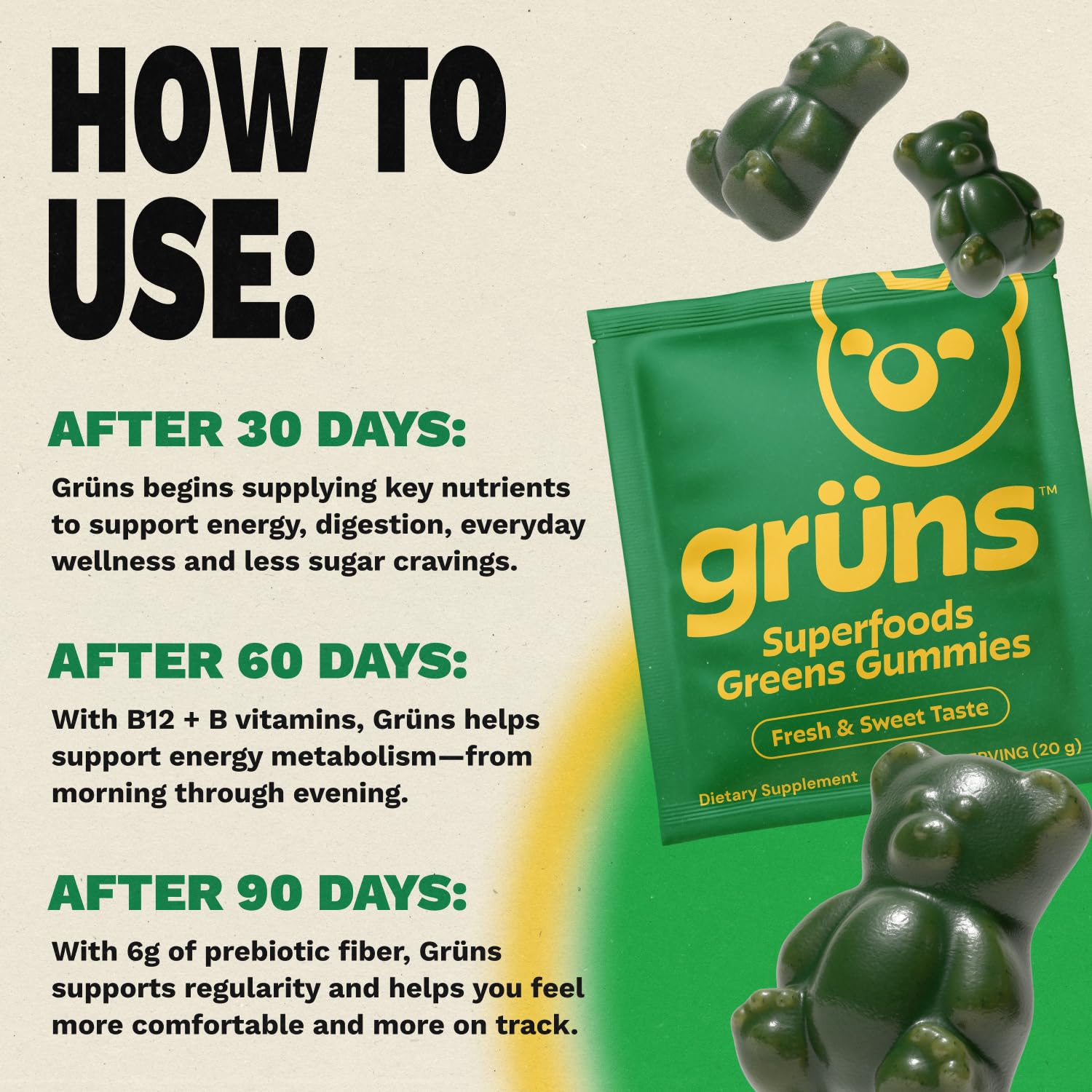 Daily nutrition with Gruns spirulina