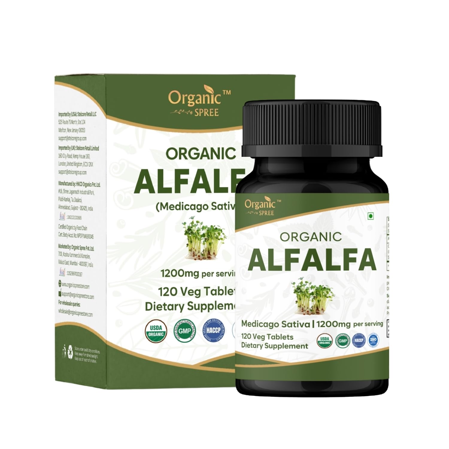 daily nutrition with organic alfalfa