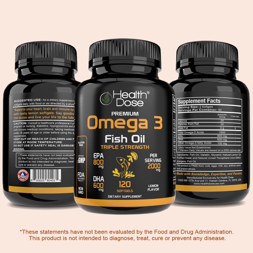 Daily omega 3 fish oil supplement