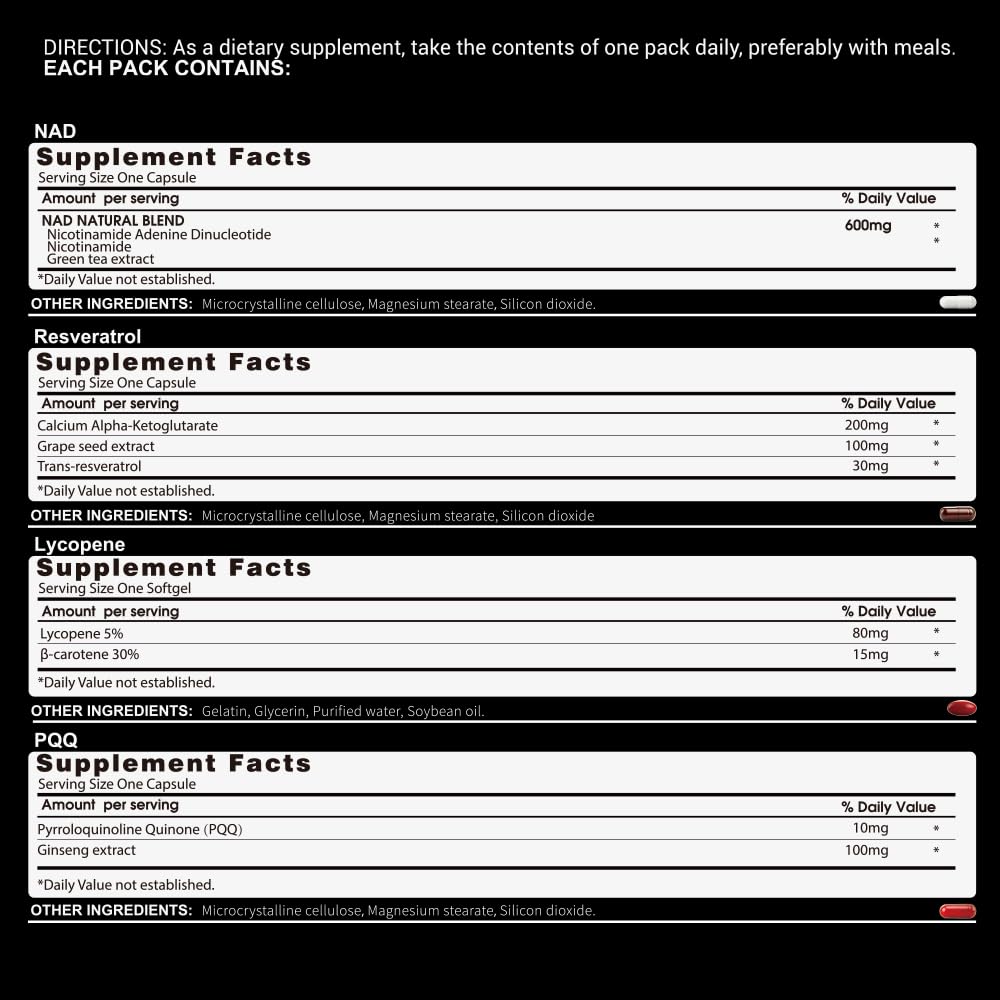 Daily pack of RevitaPlus NAD+ vitamins
