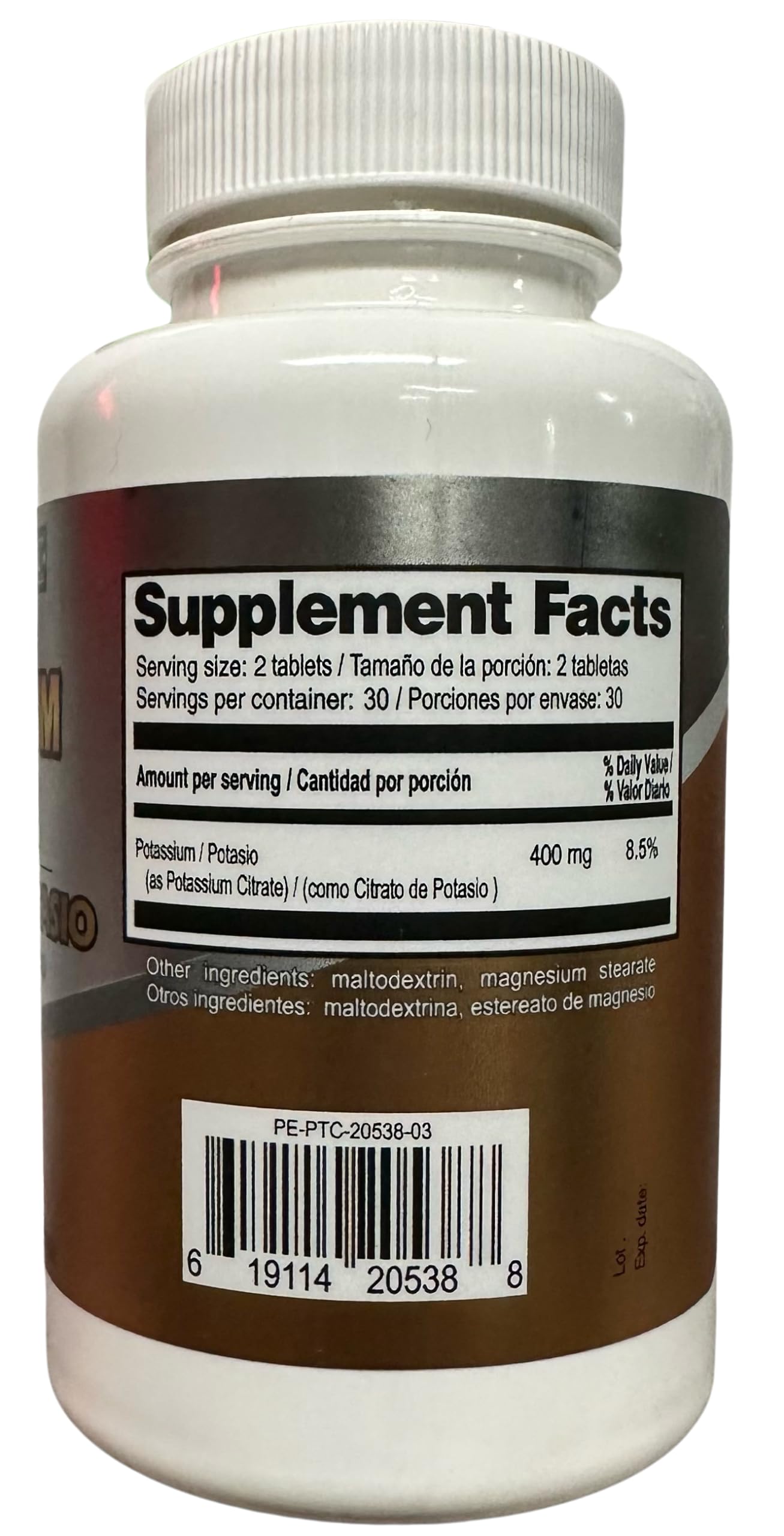 Daily potassium supplement for wellness
