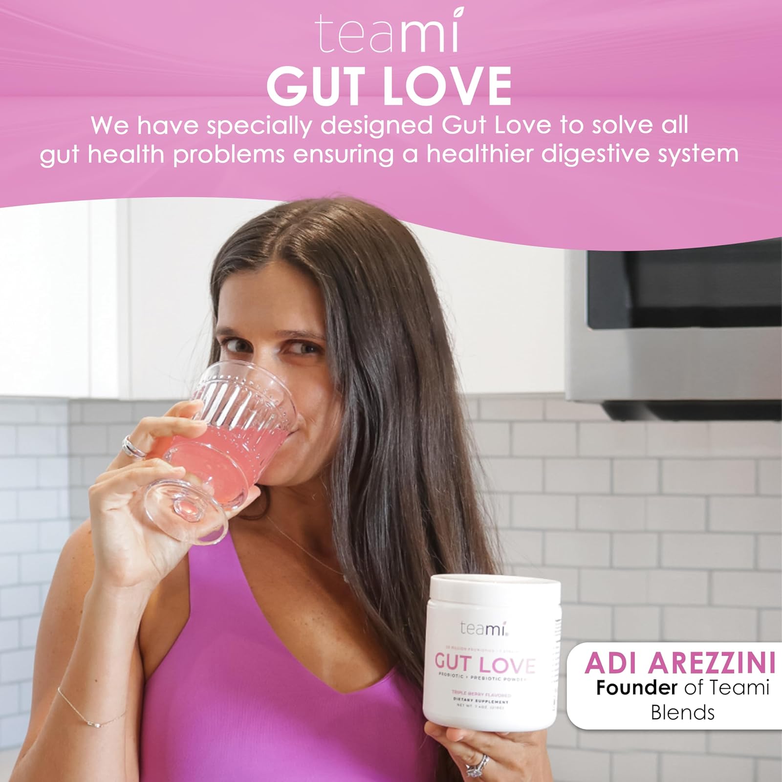 Daily prebiotic and probiotic powder