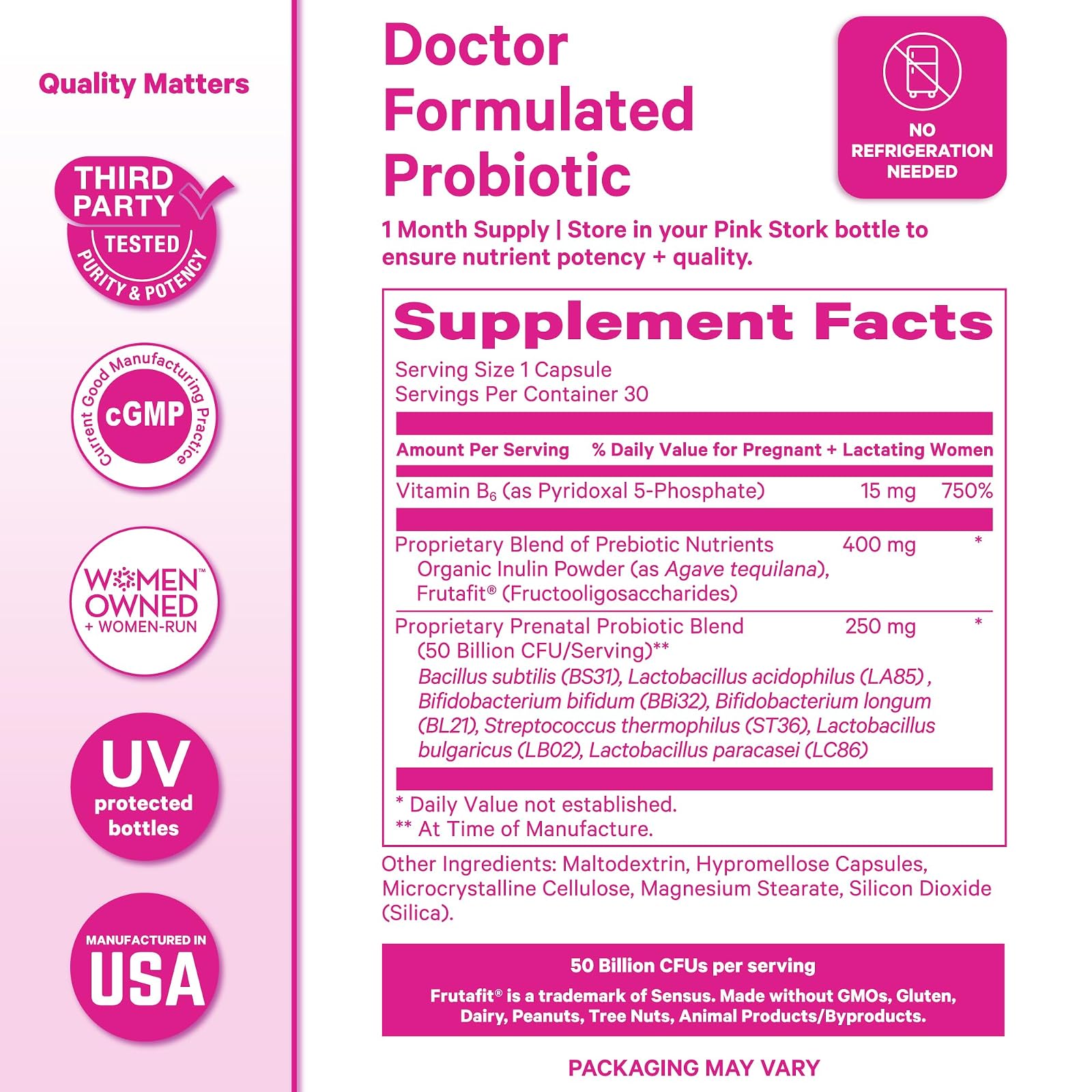 daily prenatal probiotic supplement for moms