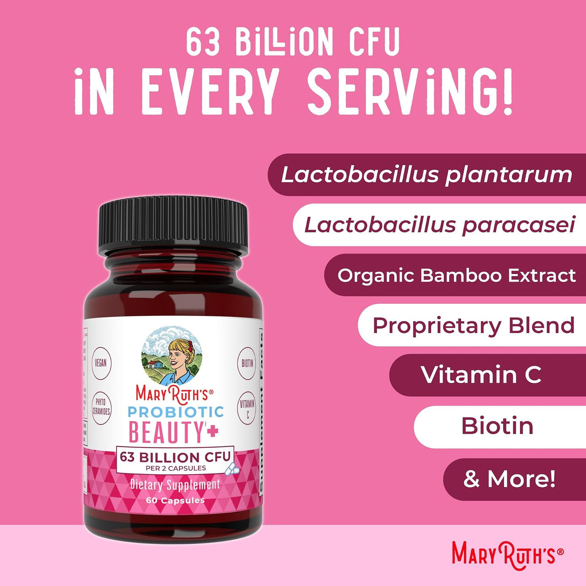 daily probiotic beauty supplement capsules