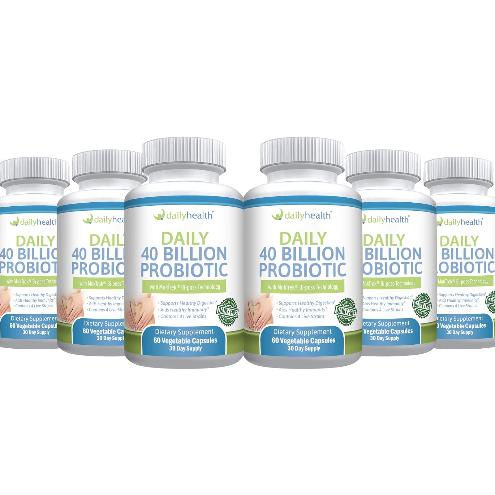 Daily probiotic capsules for gut health