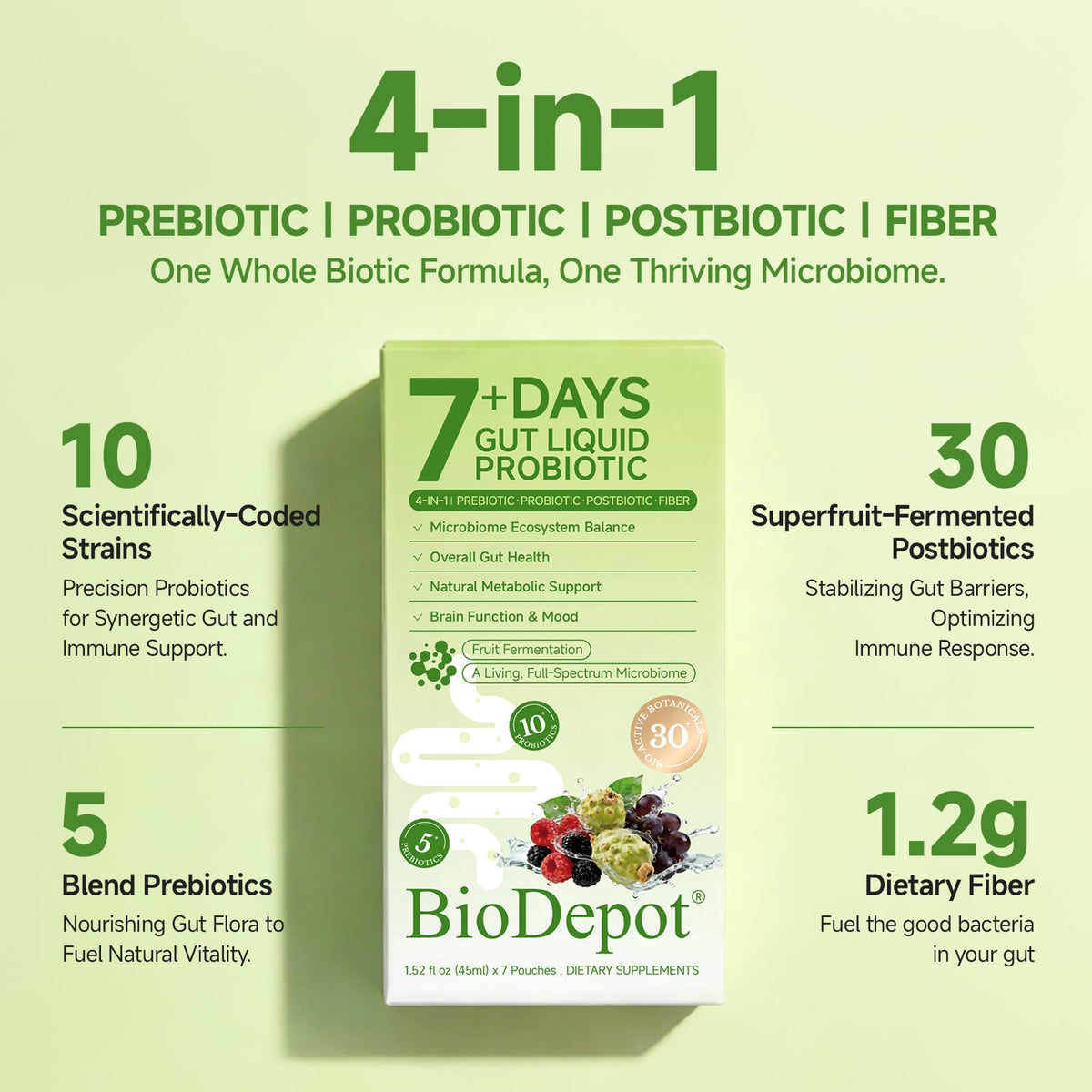 Daily probiotic cleanse for gut
