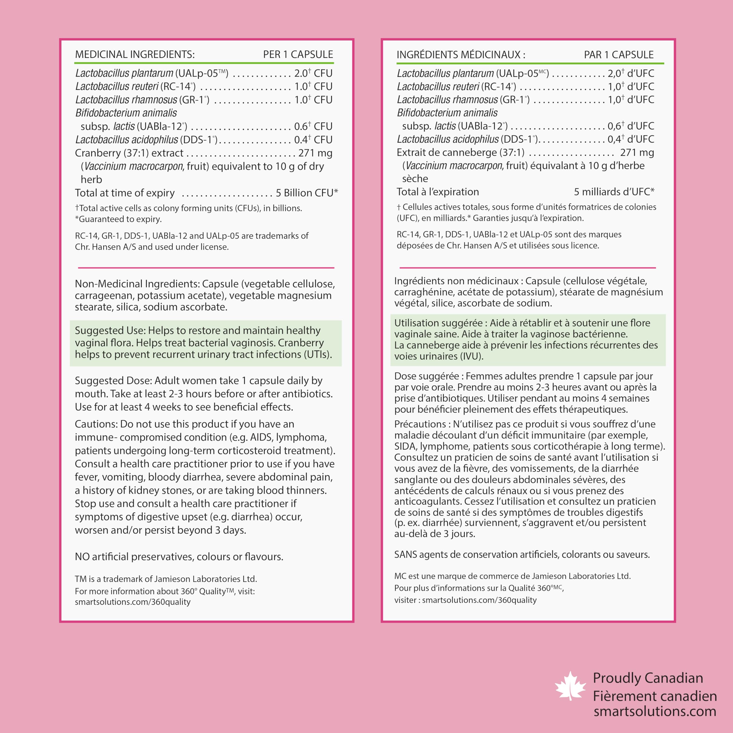 Daily probiotic for women's health