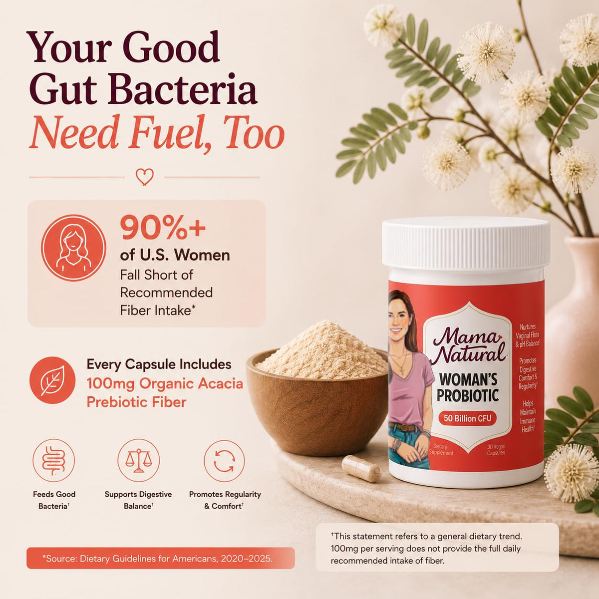 Daily probiotic for women's wellness