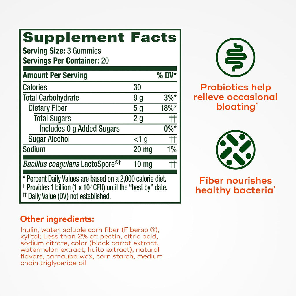 Daily probiotic gummies for overall health