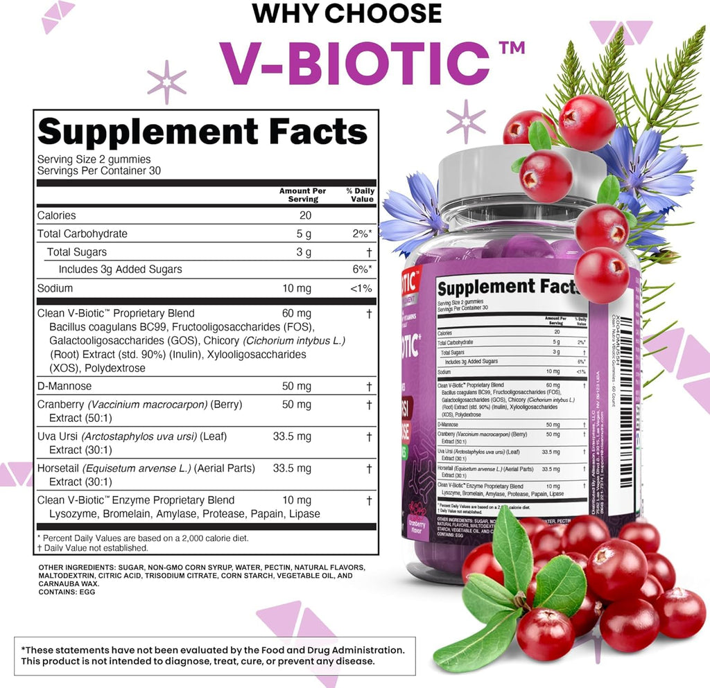 Daily probiotic gummies for women
