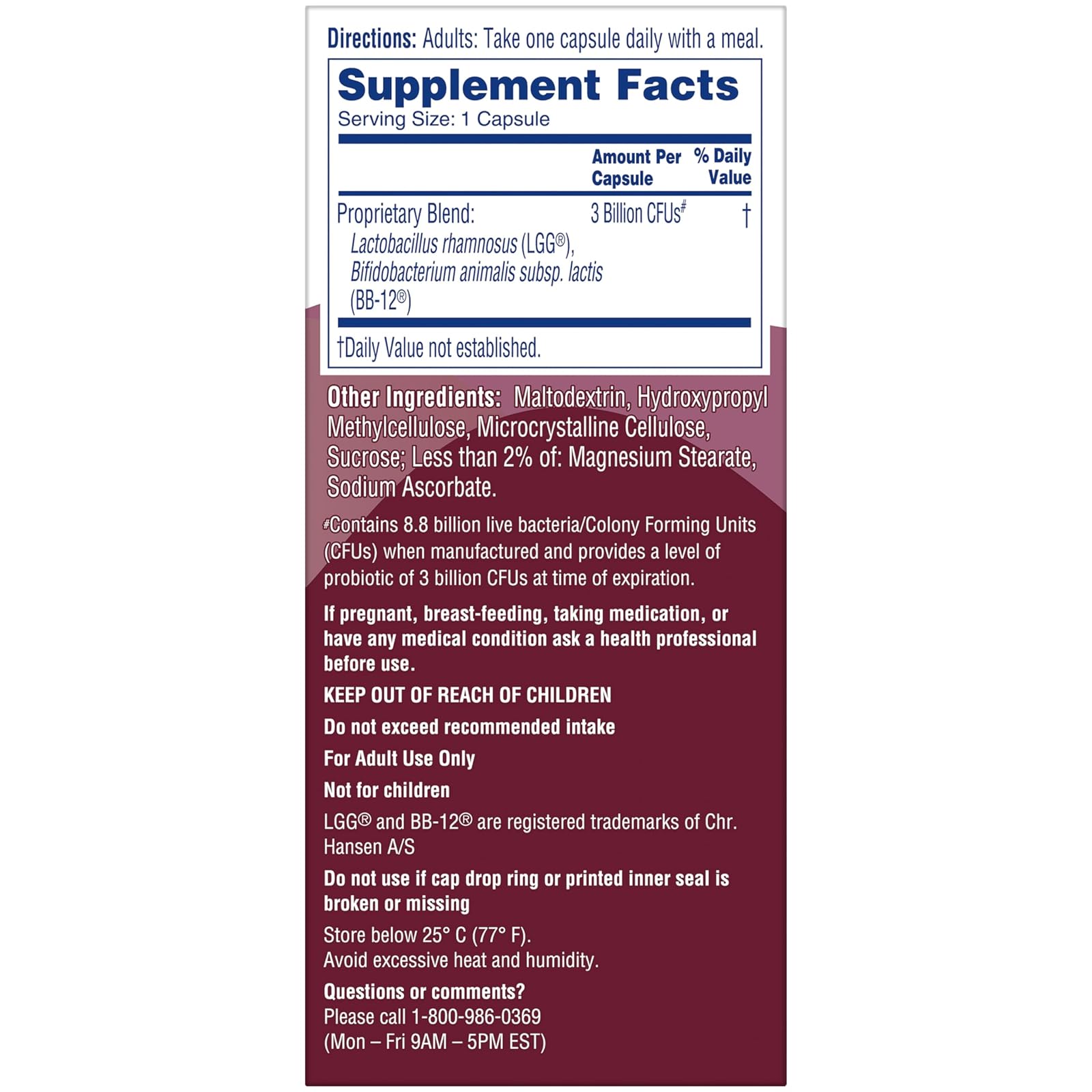 daily probiotic supplement for balance